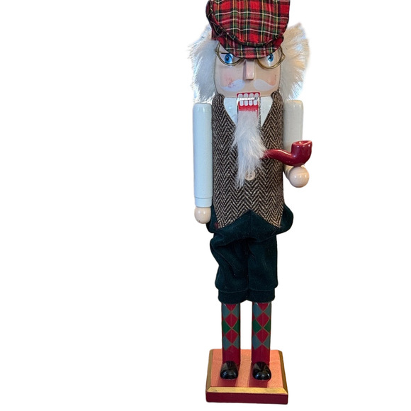 Target | Holiday | Target Nutcracker With Plaid Hat And Red Pipe | Poshmark